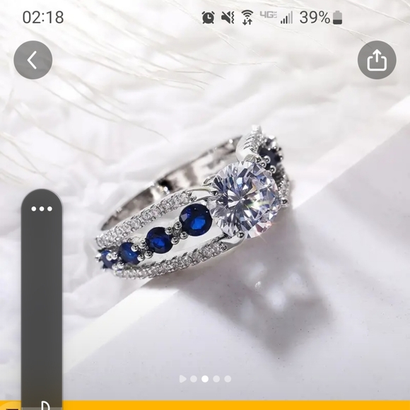 Jewelry | Gorgeous Zicron Sapphire Silver Ring | Poshmark